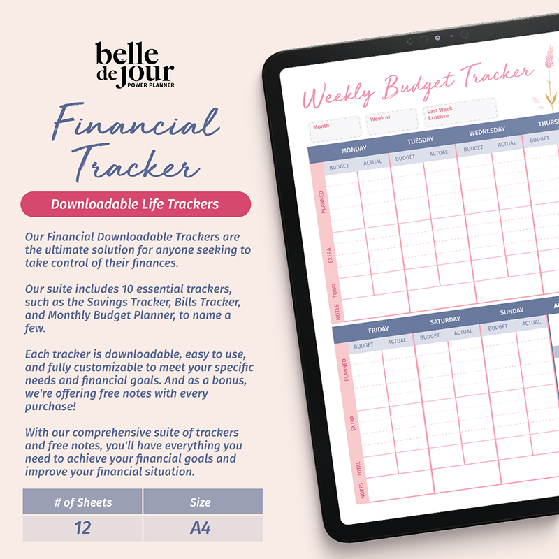 Downloadable Financial Trackers – Belle de Jour Power Planner